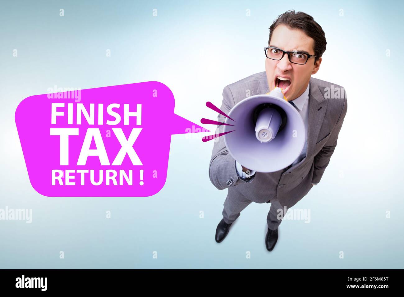 Concept of the annual tax return submission Stock Photo - Alamy