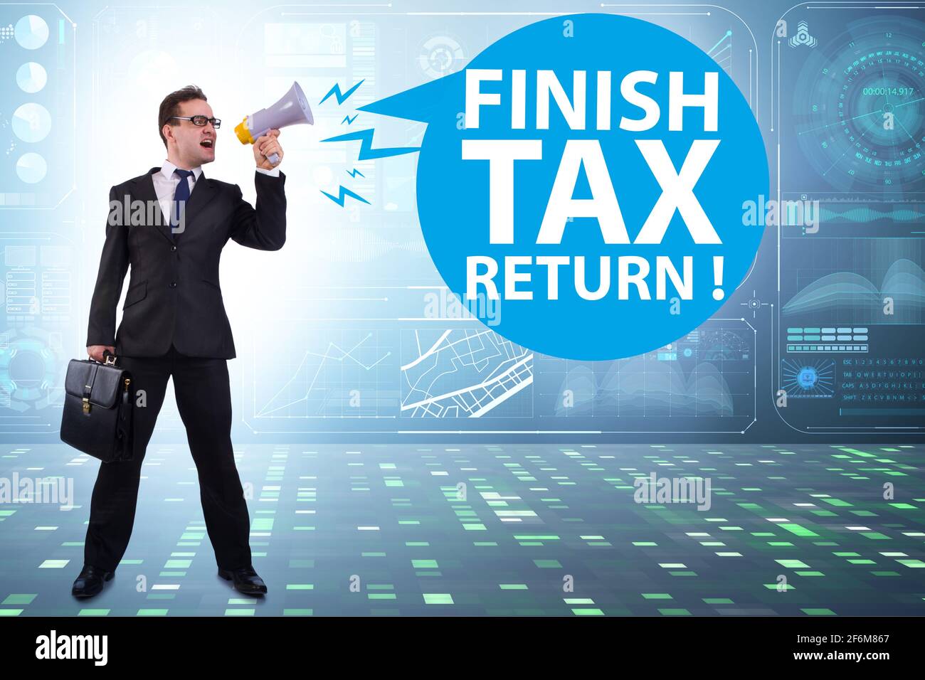 Concept of the annual tax return submission Stock Photo - Alamy