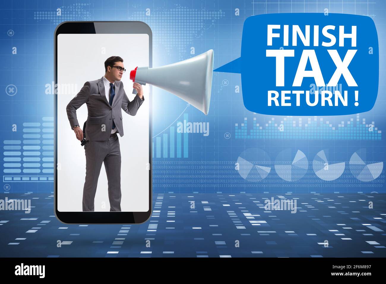 Concept of the annual tax return submission Stock Photo - Alamy