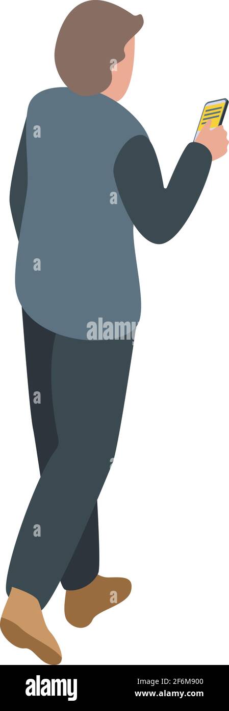 Smartphone business call icon. Isometric of Smartphone business call ...