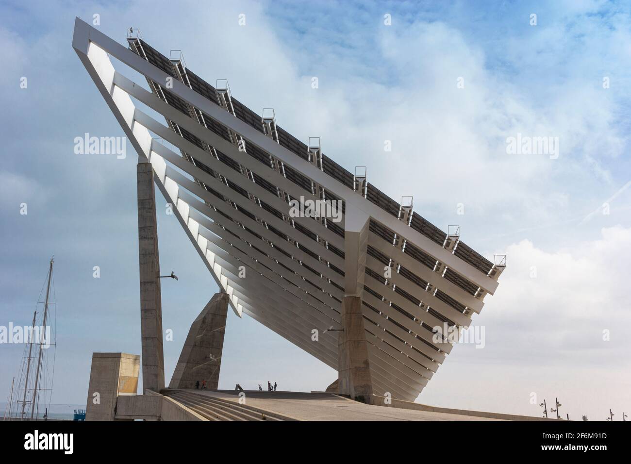 Solar panels located in the port of Barcelona, spain Stock Photo - Alamy