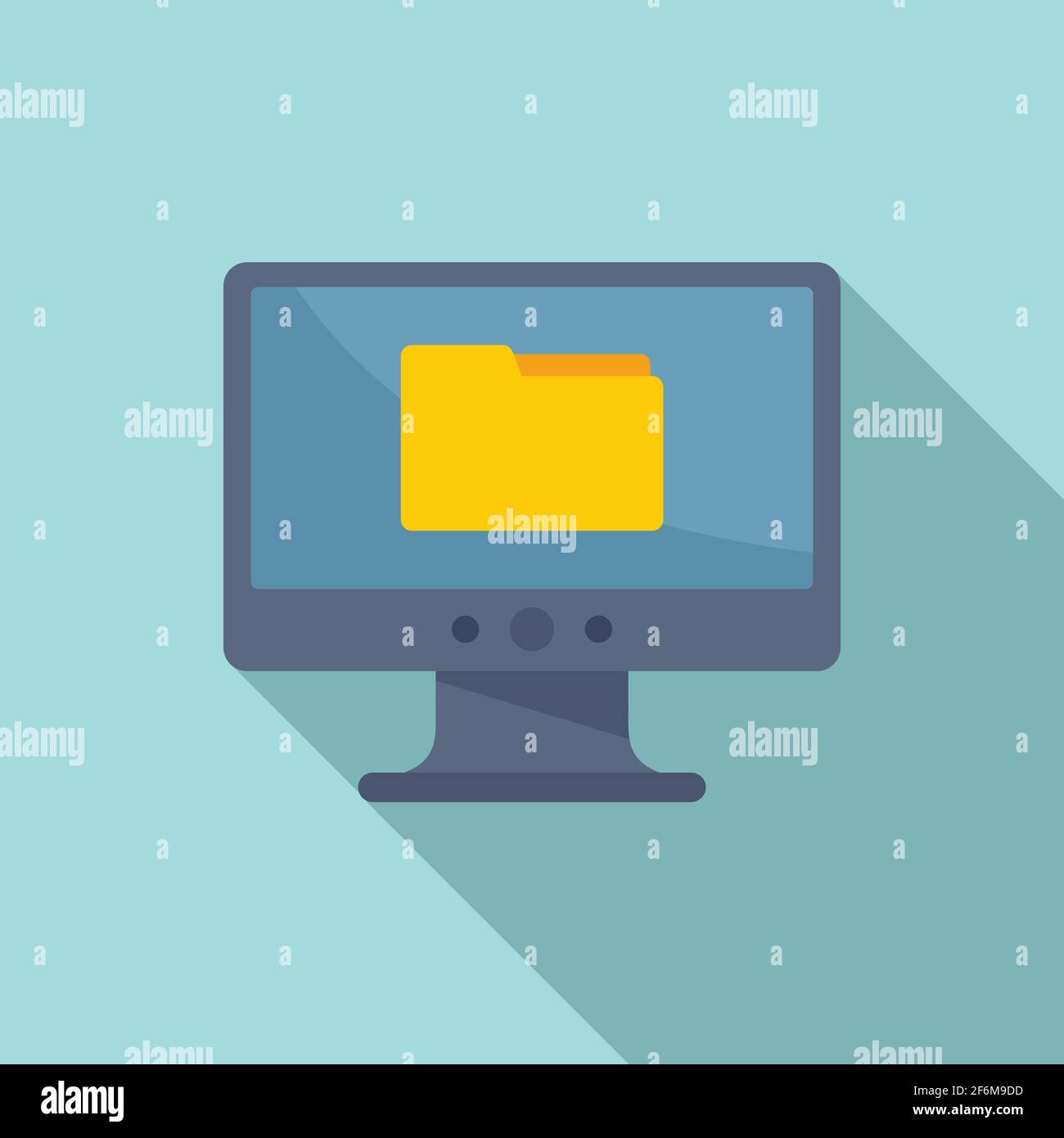 Folder remote access icon, flat style Stock Vector Image & Art - Alamy