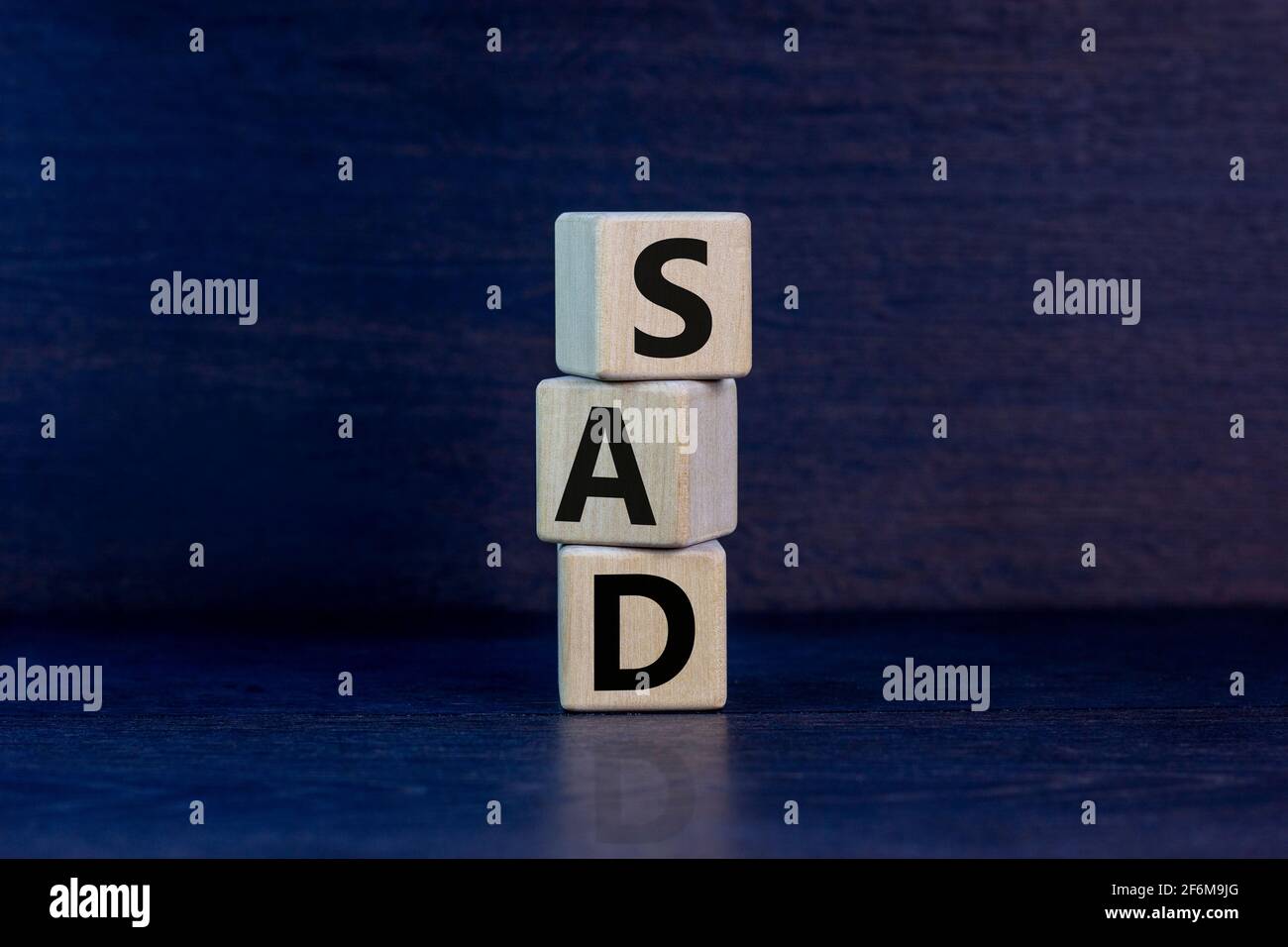 SAD, social anxiety disorder symbol. Concept words 'SAD, social anxiety ...