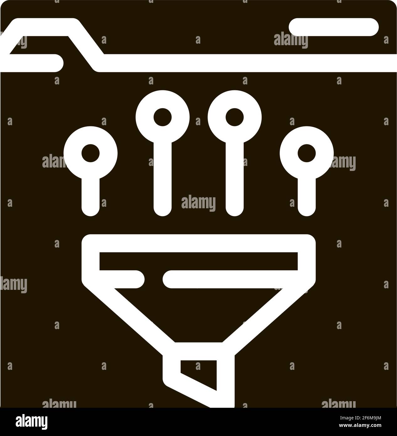 filtering data icon Vector Glyph Illustration Stock Vector Image & Art ...