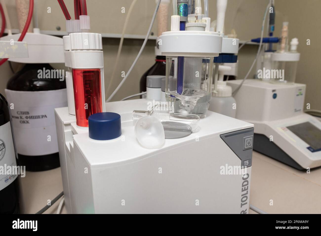 Conducting chemical and biological experiments in the laboratory Stock ...