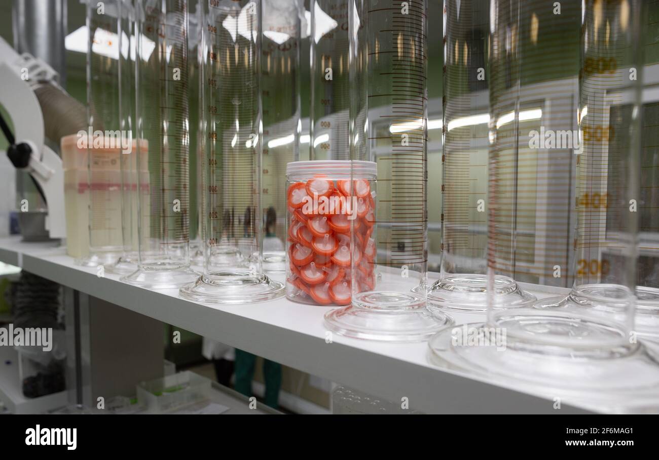 The Clean lab utensils Stock Photo - Alamy