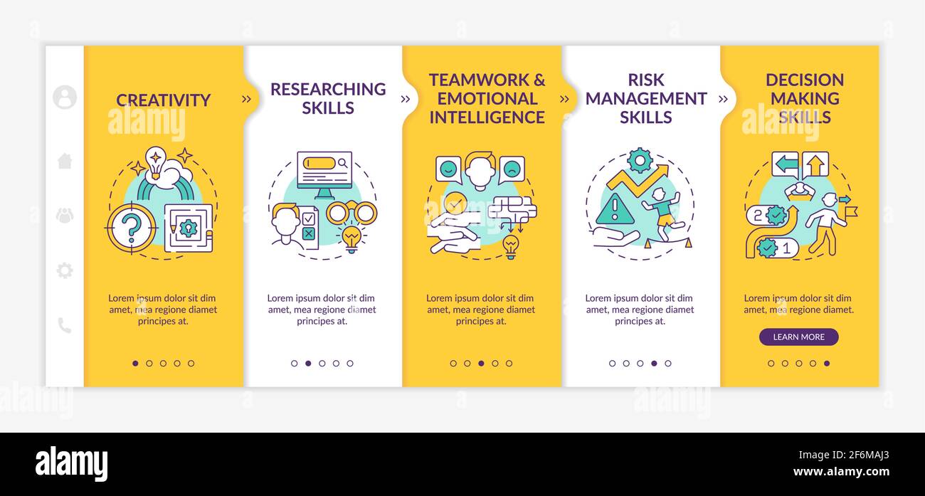Problem-solving abilities onboarding vector template Stock Vector Image & Art - Alamy