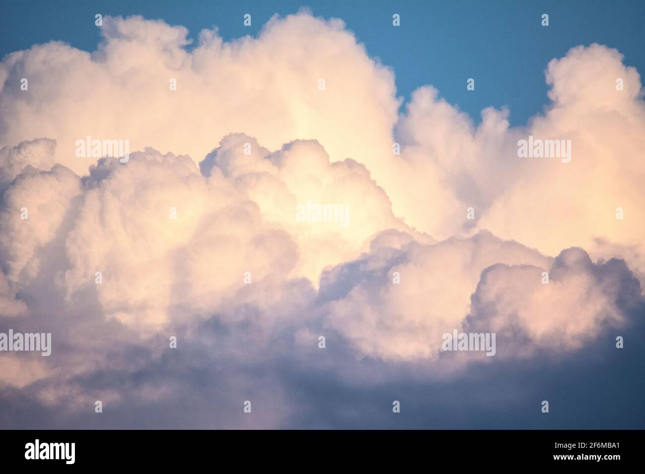 lush white clouds in the blue sky Stock Photo - Alamy