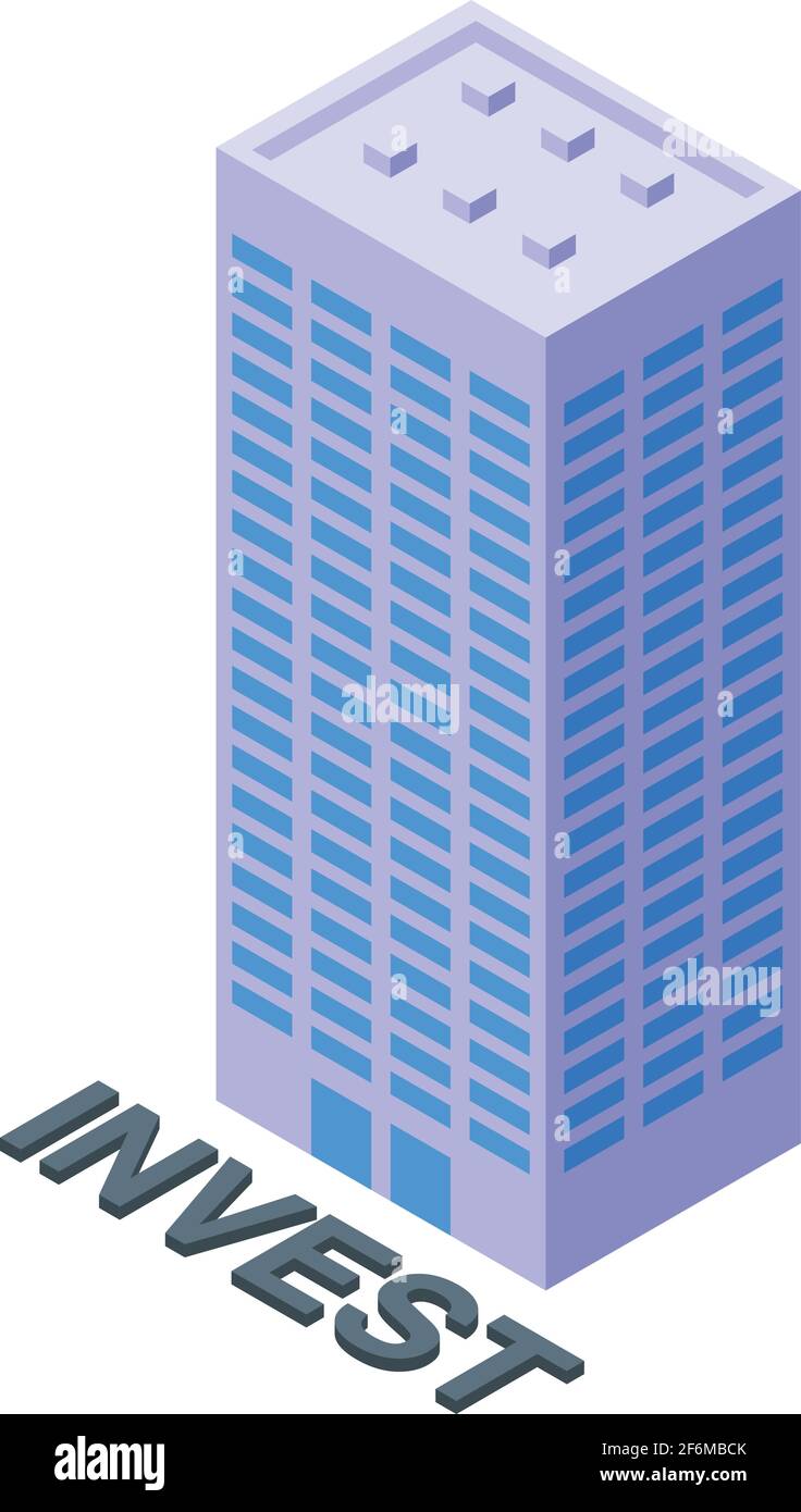 City building investments icon. Isometric of City building investments ...