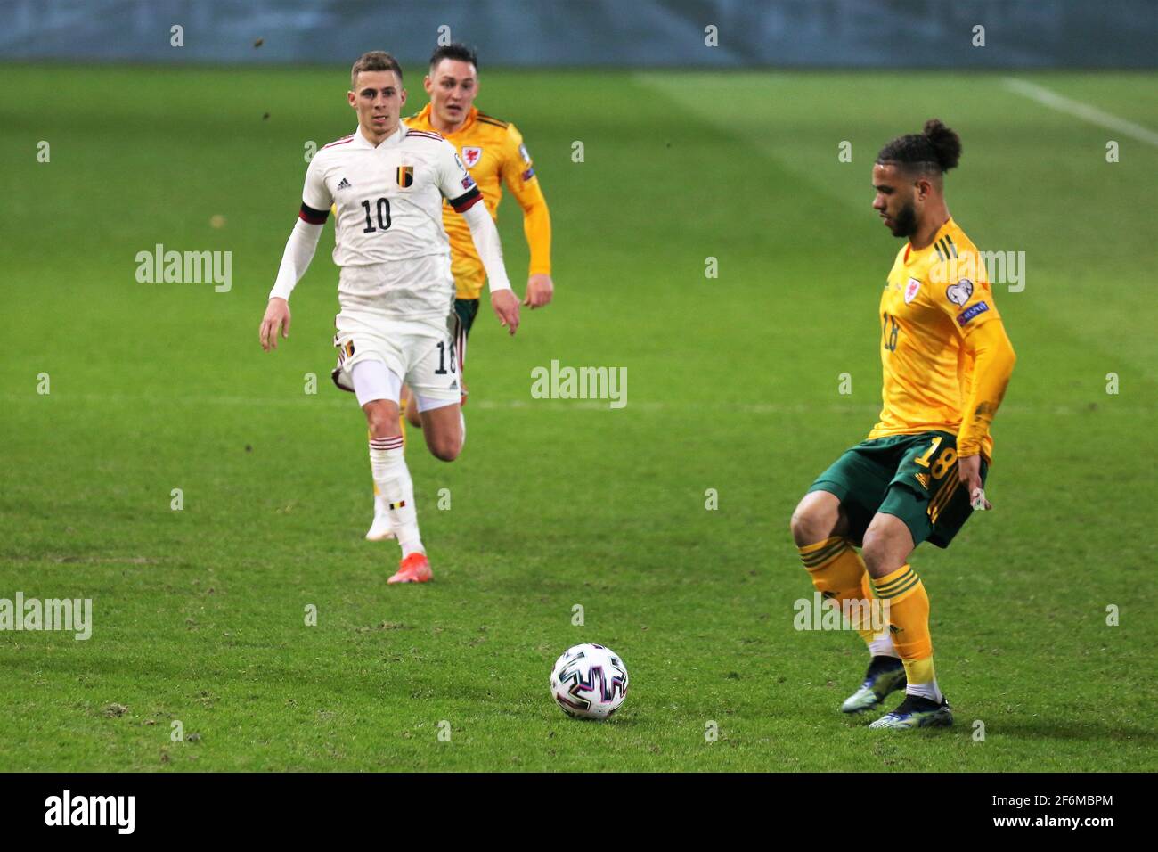 Tyler Roberts of Wales during the FIFA World Cup 2022, Qualifiers Group ...