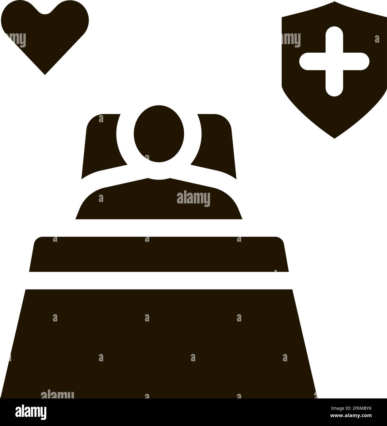 illness human in hospital ward icon Vector Glyph Illustration Stock ...