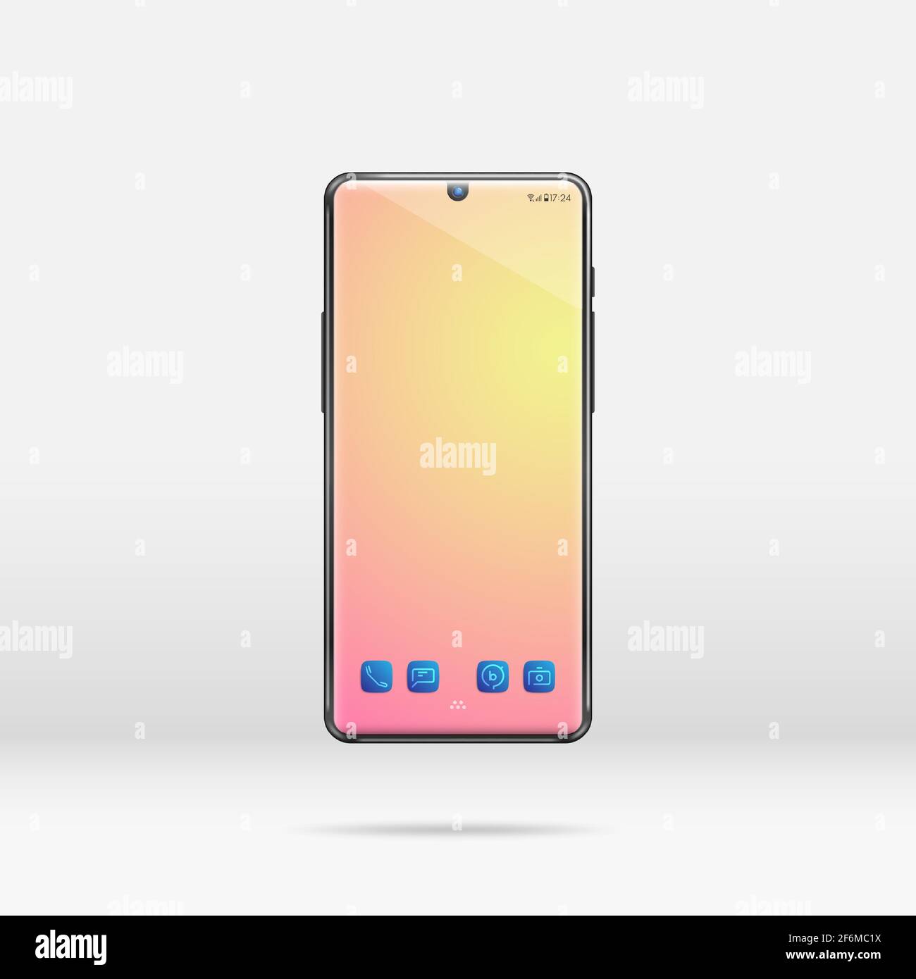 Front view modern smartphone Stock Vector Images - Alamy