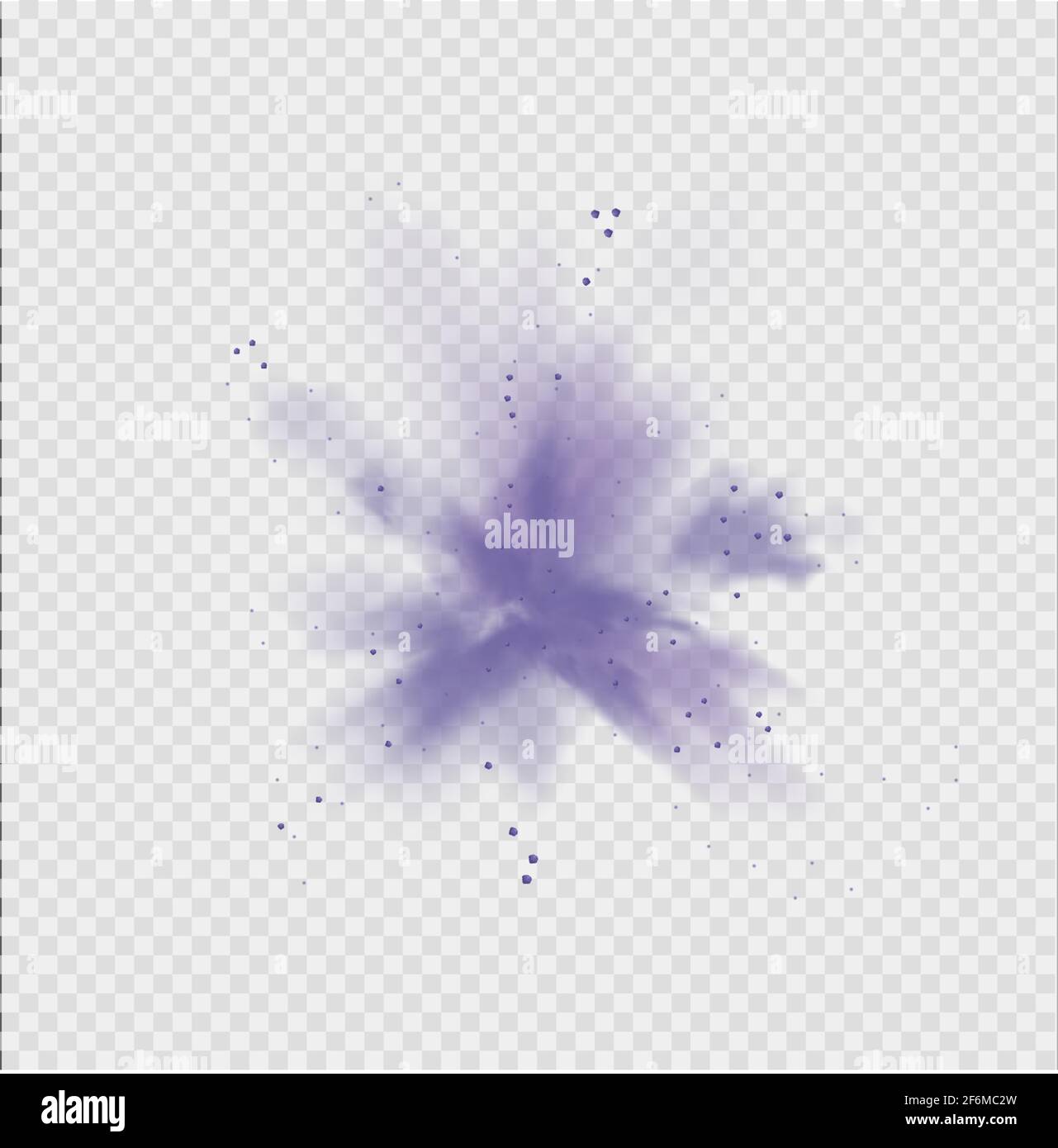 Purple dust or fog. Abstract purple powder explosion with particles ...