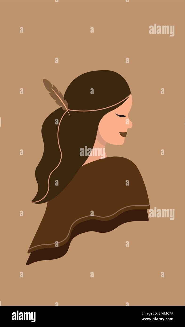 Vector portrait of a beautiful Indian girl Stock Vector Image & Art - Alamy