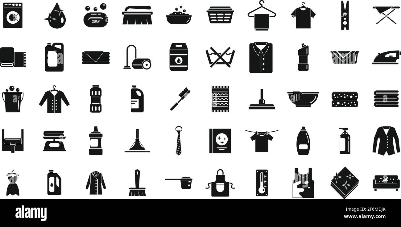 Dry cleaning icons Cut Out Stock Images & Pictures - Alamy