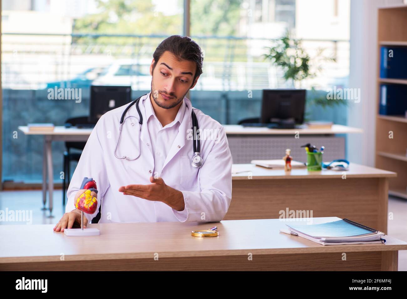 Young doctor cardiologist working in the clinic Stock Photo - Alamy