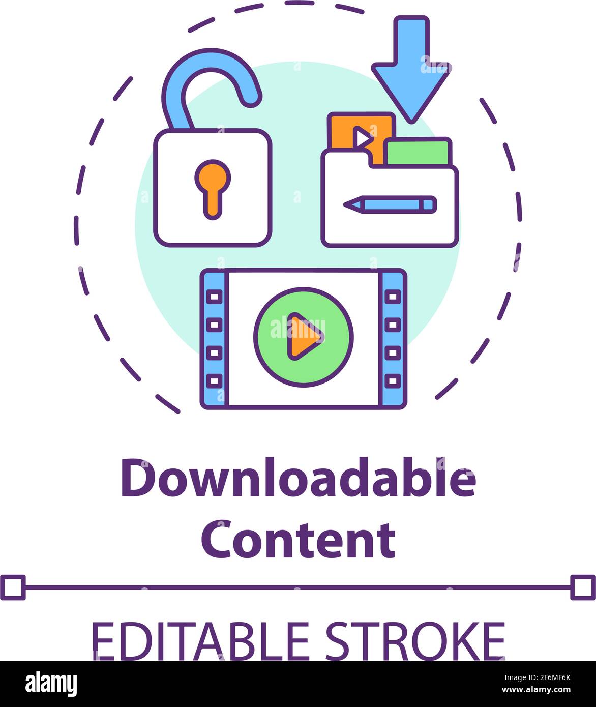 Downloadable content concept icon Stock Vector Image & Art - Alamy