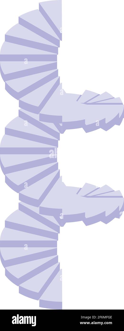 Ladder spiral staircase icon. Isometric of Ladder spiral staircase ...
