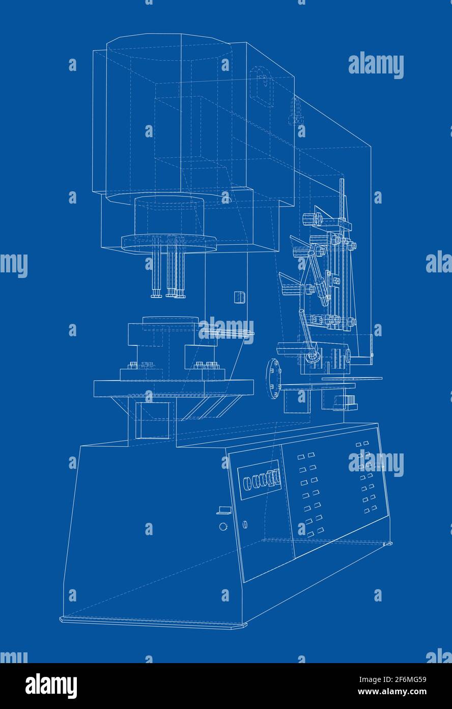 Metalworking CNC machine. Vector Stock Vector Image & Art - Alamy