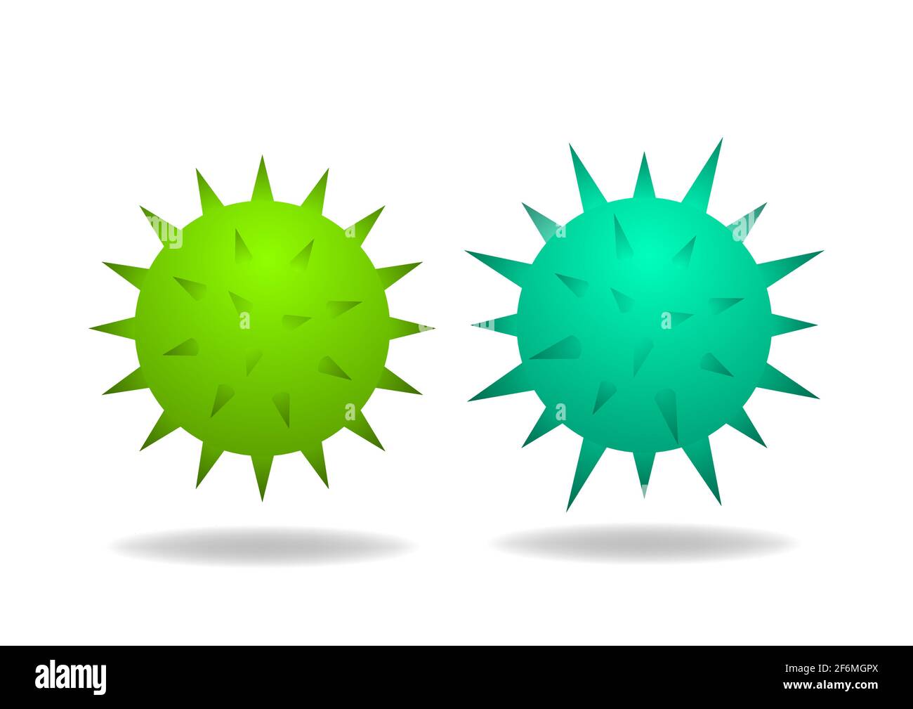 Isolated 3D Virus and Cancer cell on white, vector art Stock Vector ...