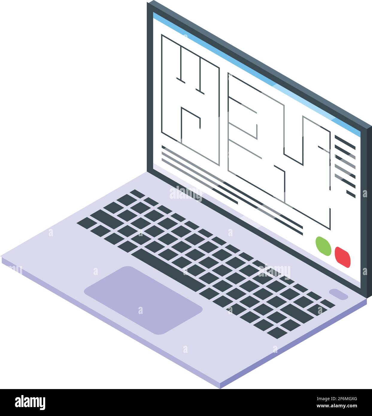Laptop project designer icon. Isometric of Laptop project designer ...