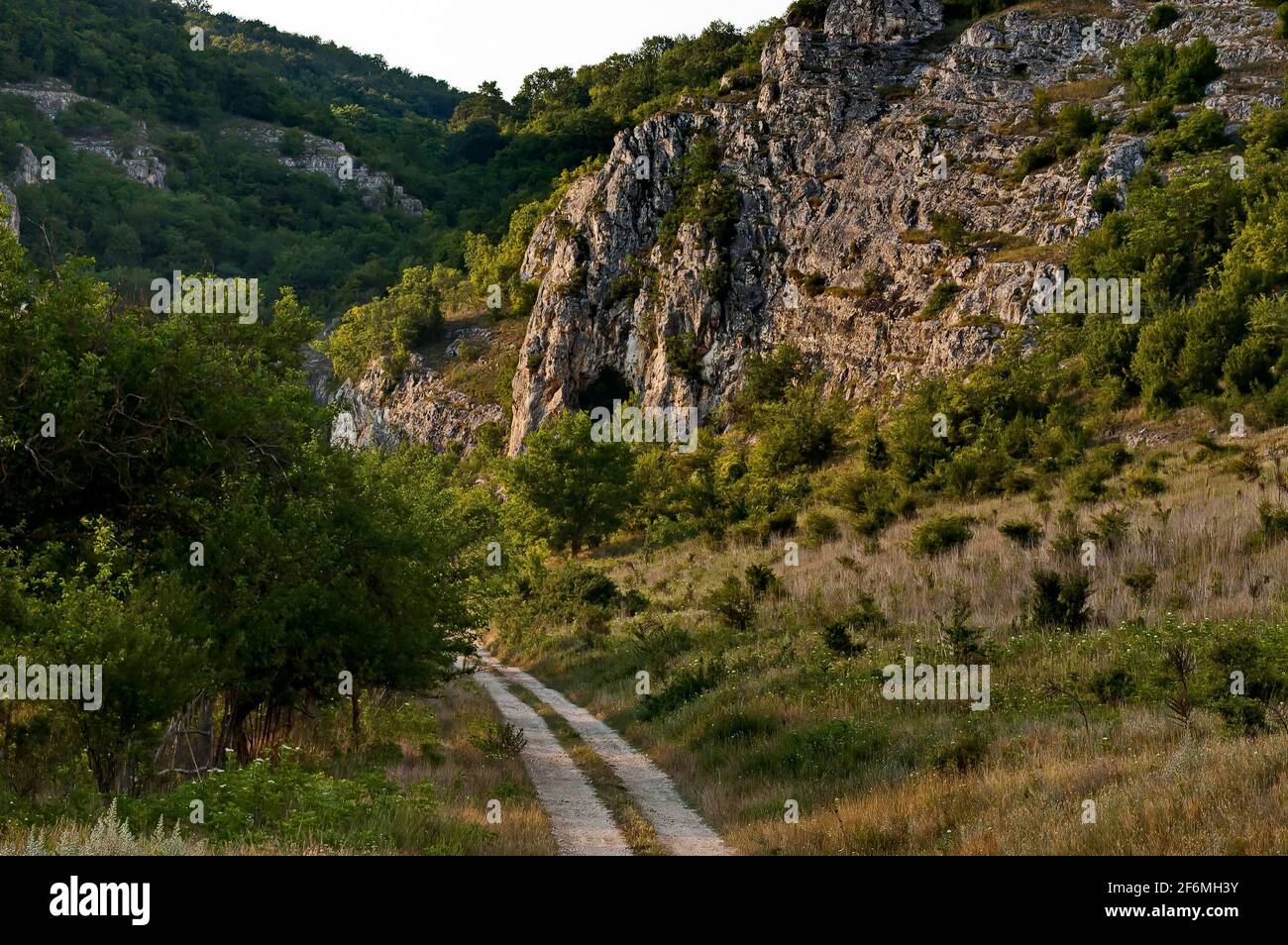 Panorama from the area of Rusenski Lom Nature Park with high vertical ...