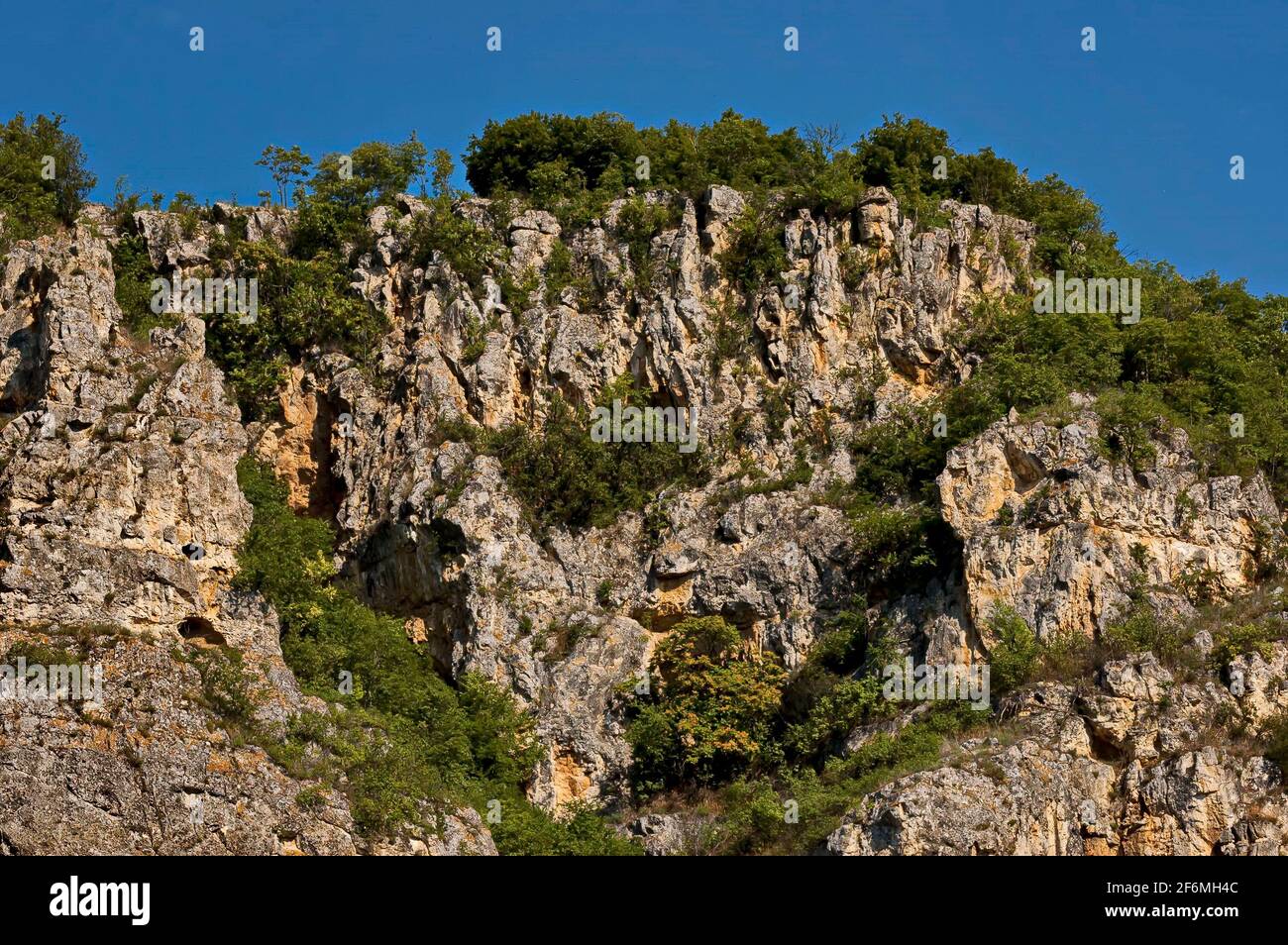 Panorama from the area of Rusenski Lom Nature Park with high vertical ...