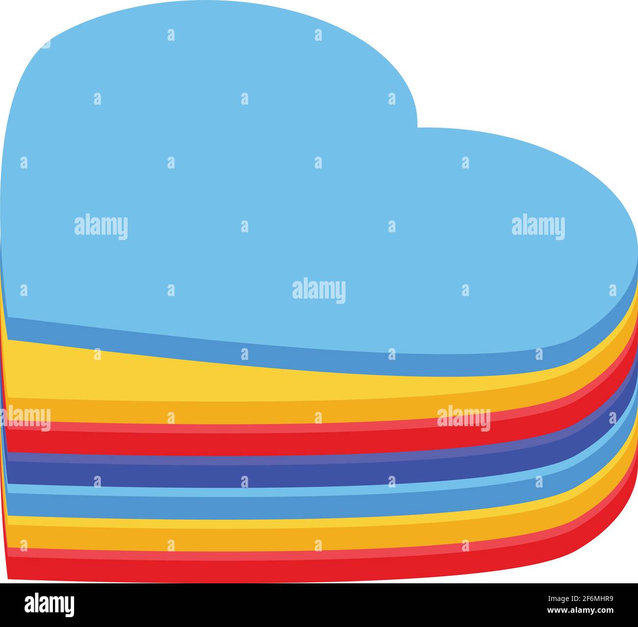 Sticky heart shape icon. Isometric of Sticky heart shape vector icon ...