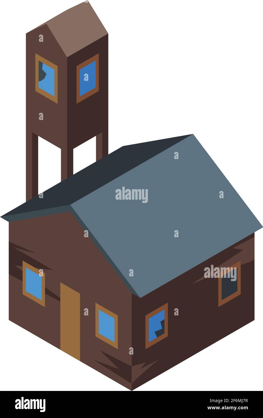 Creepy house ghost icon. Isometric of Creepy house ghost vector icon ...