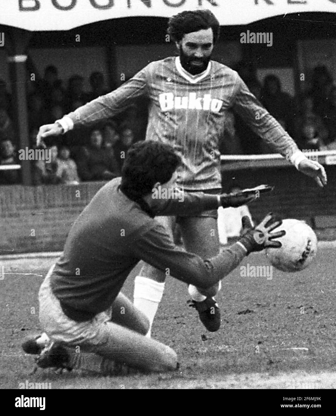 GEORGE BEST IS FOILED BY FORD OPEN PRISON'S GOALKEEPER PAUL WEBSTER ...