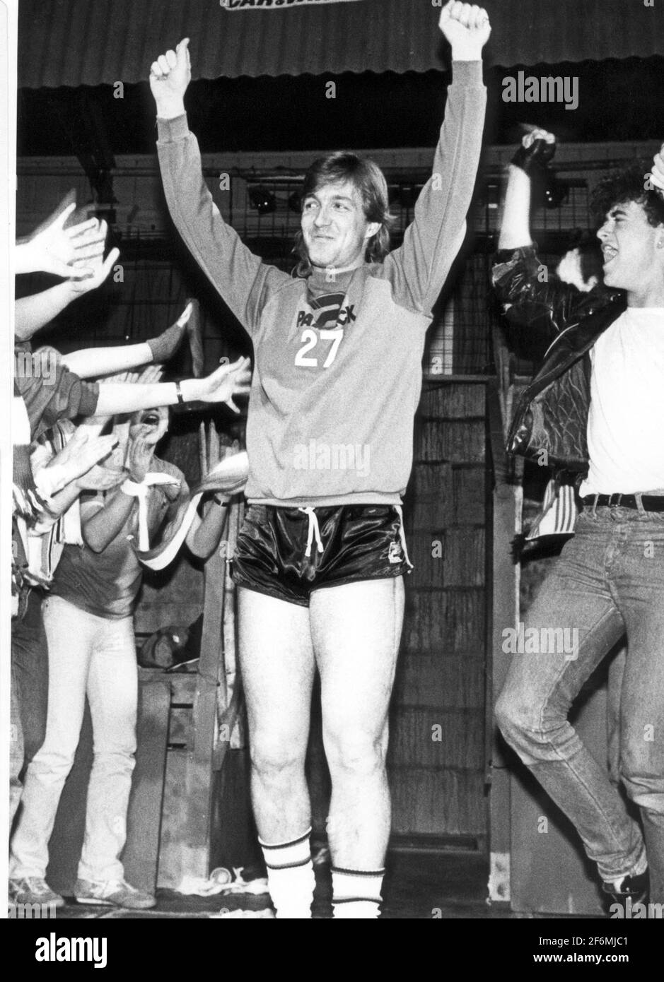 SACKED SOUTHAMPTON FOOTBALLER MARK DENNIS ON STAGE AT SOUTHAMPTON. PIC ...