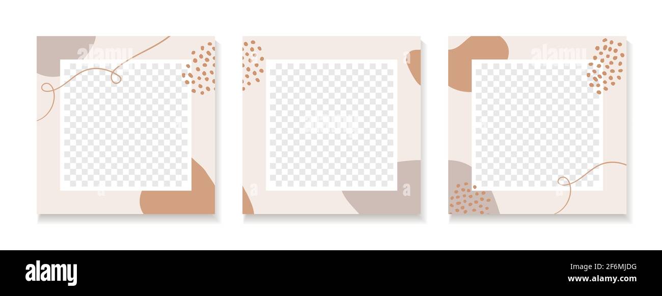 Vector abstract templates for instagram, social media posts. Set of ...