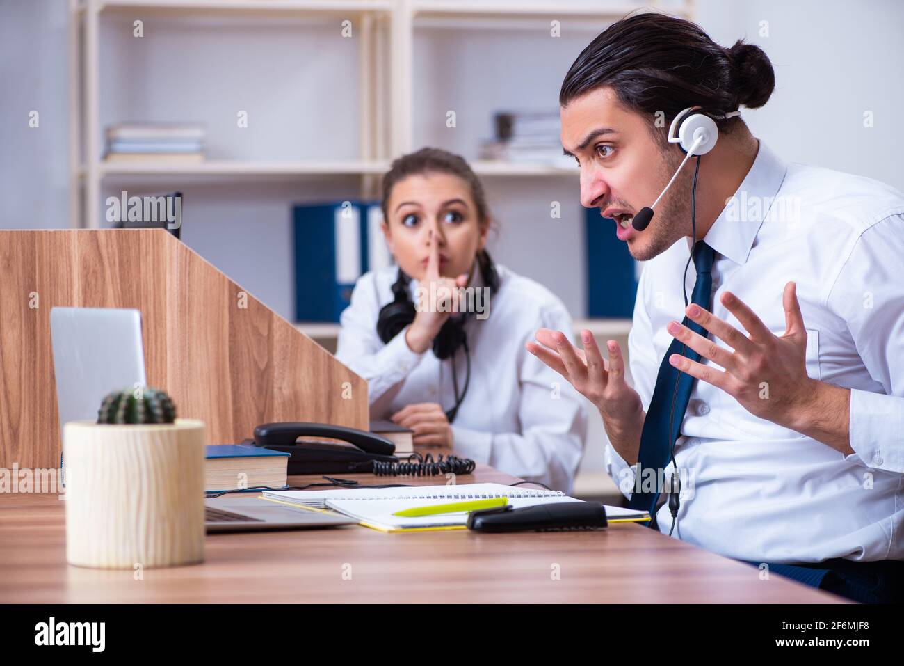 Shh call center hi-res stock photography and images - Alamy