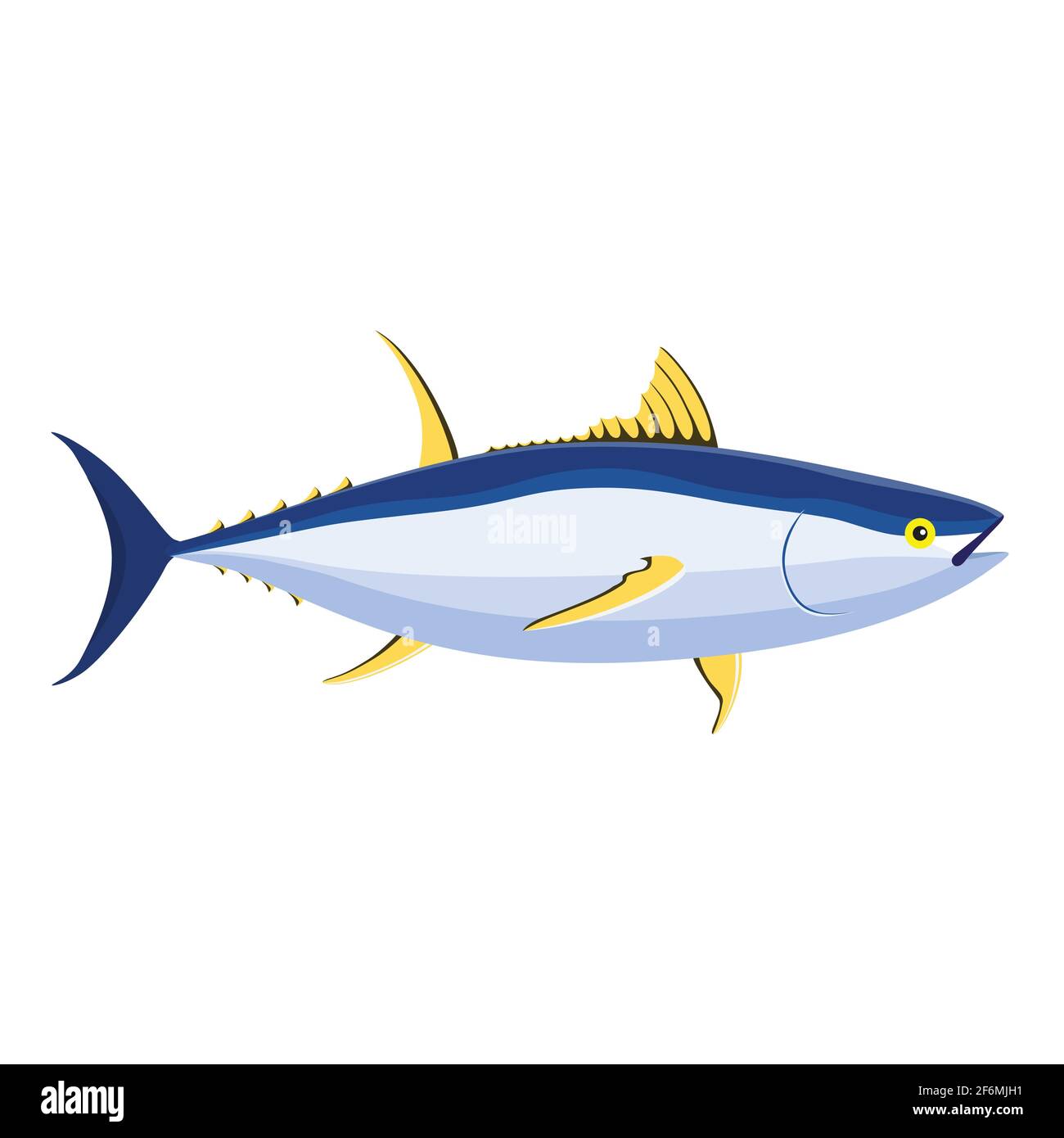 Yellow fin tuna and sea Stock Vector Images - Alamy