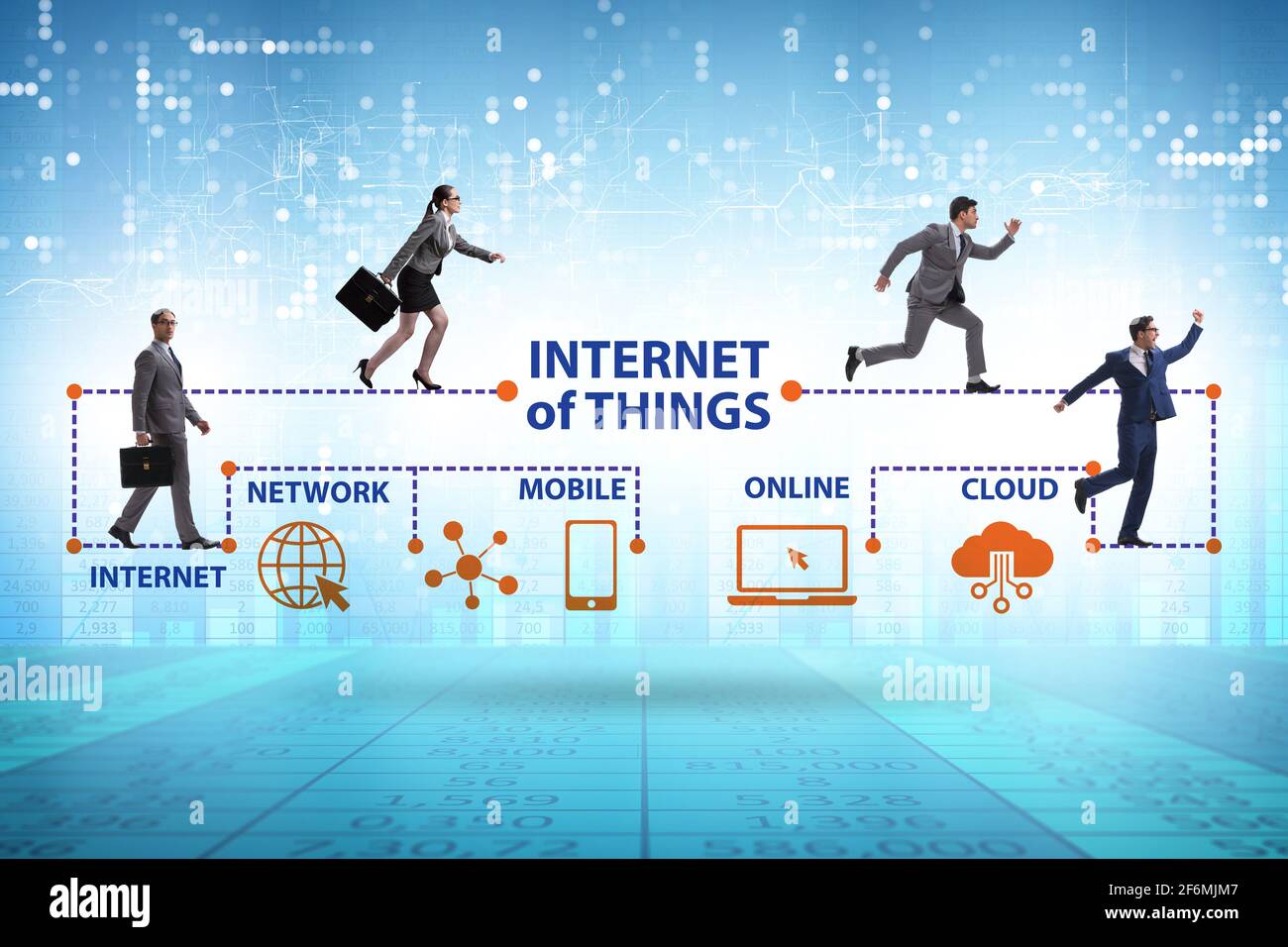 Internet of Things IOT concept with the business people Stock Photo - Alamy