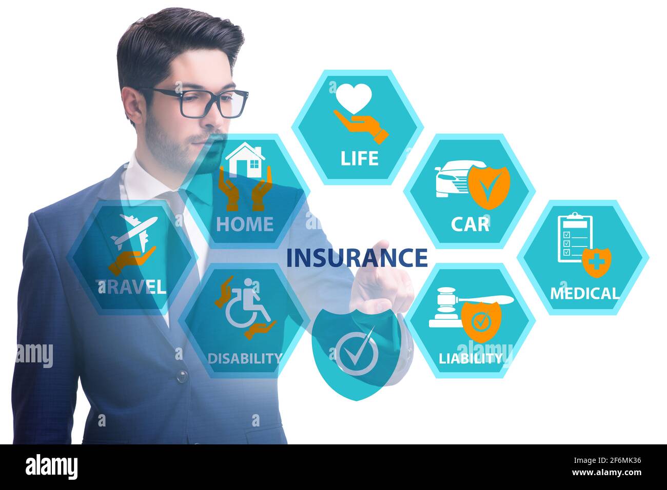 Concept of the various types of insurance Stock Photo - Alamy