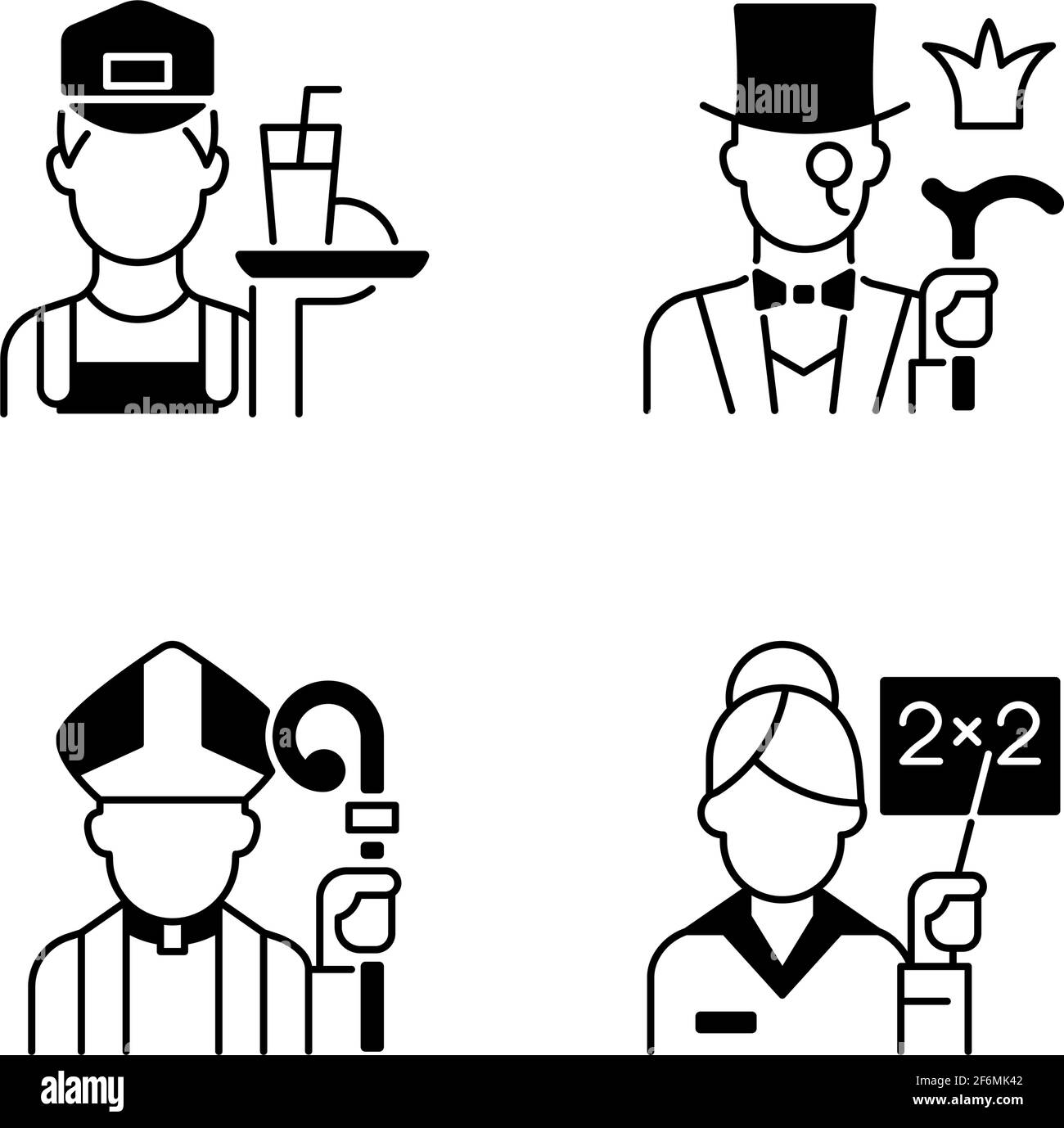 Social class type black linear icons set Stock Vector Image & Art - Alamy