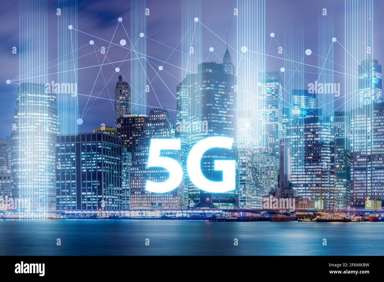 Concept of 5g networks in the large cities Stock Photo - Alamy