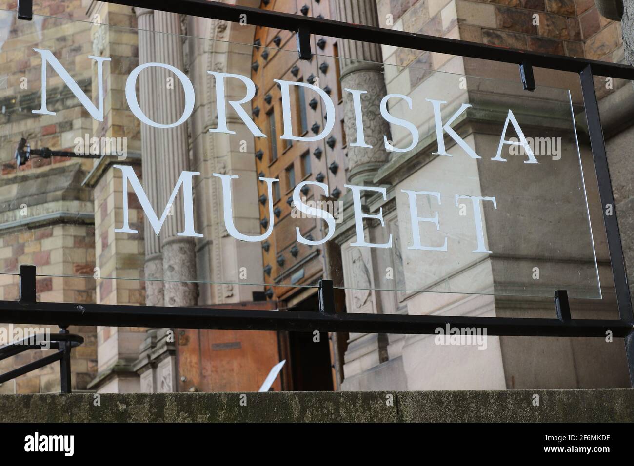 Stockholm, Sweden - April 1, 2021: The Nordic museum entrance sign ...