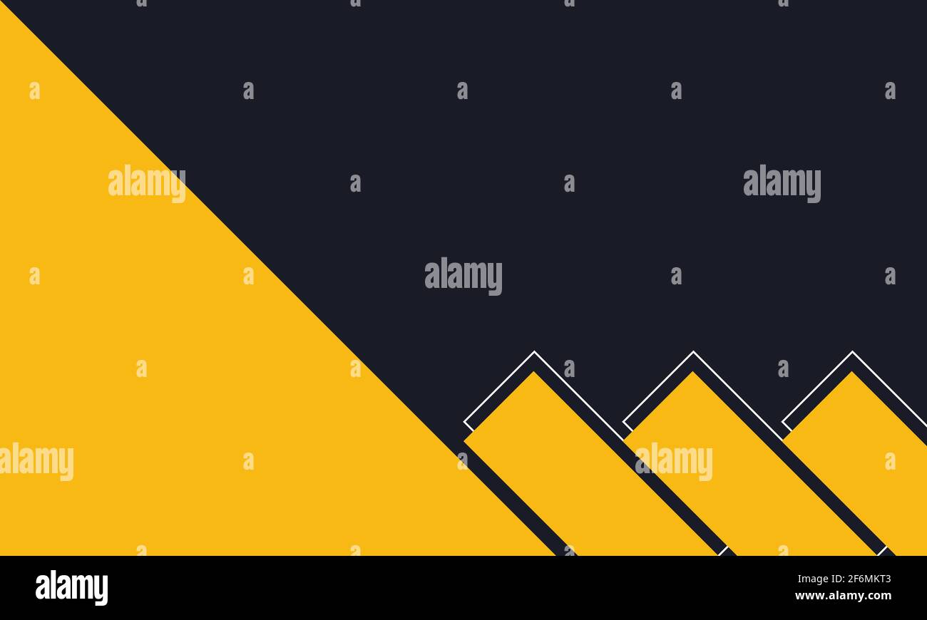 Simple yellow and black stripes background. Design for banner Stock ...