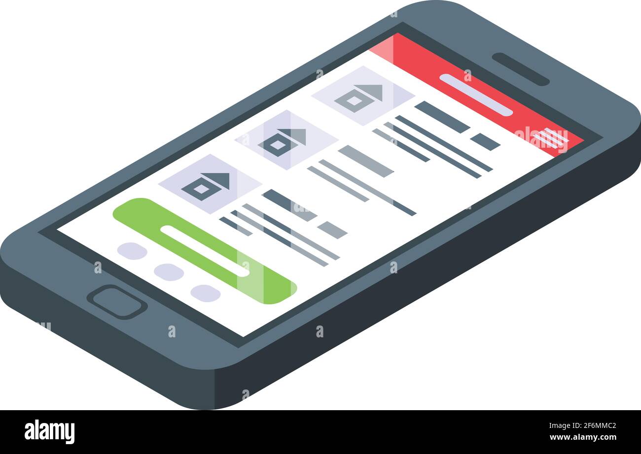 Rental smartphone icon. Isometric of Rental smartphone vector icon for ...