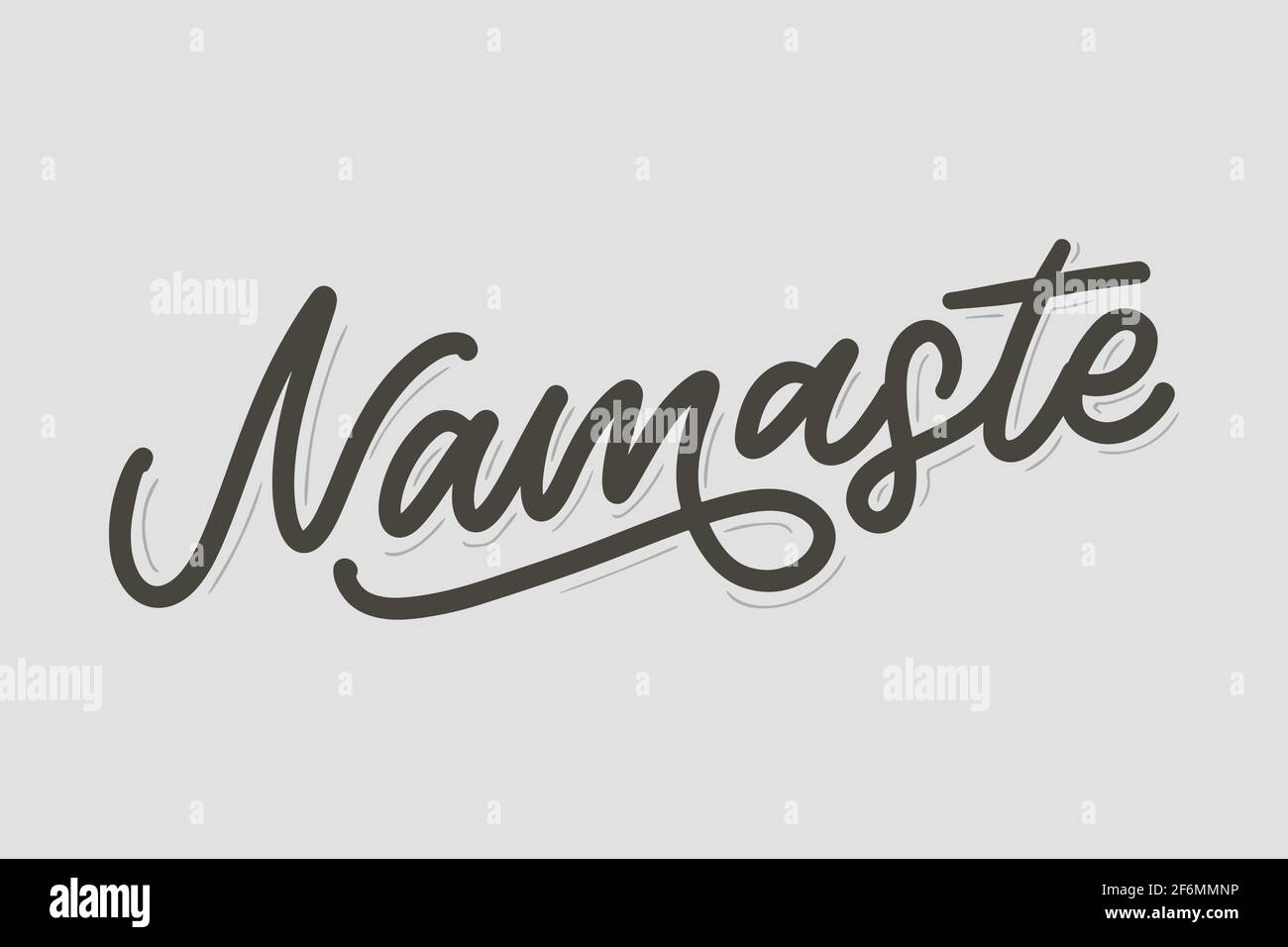 Hand drawn Namaste lettering. Indian greeting, Hello in Hindi. Stylish ...