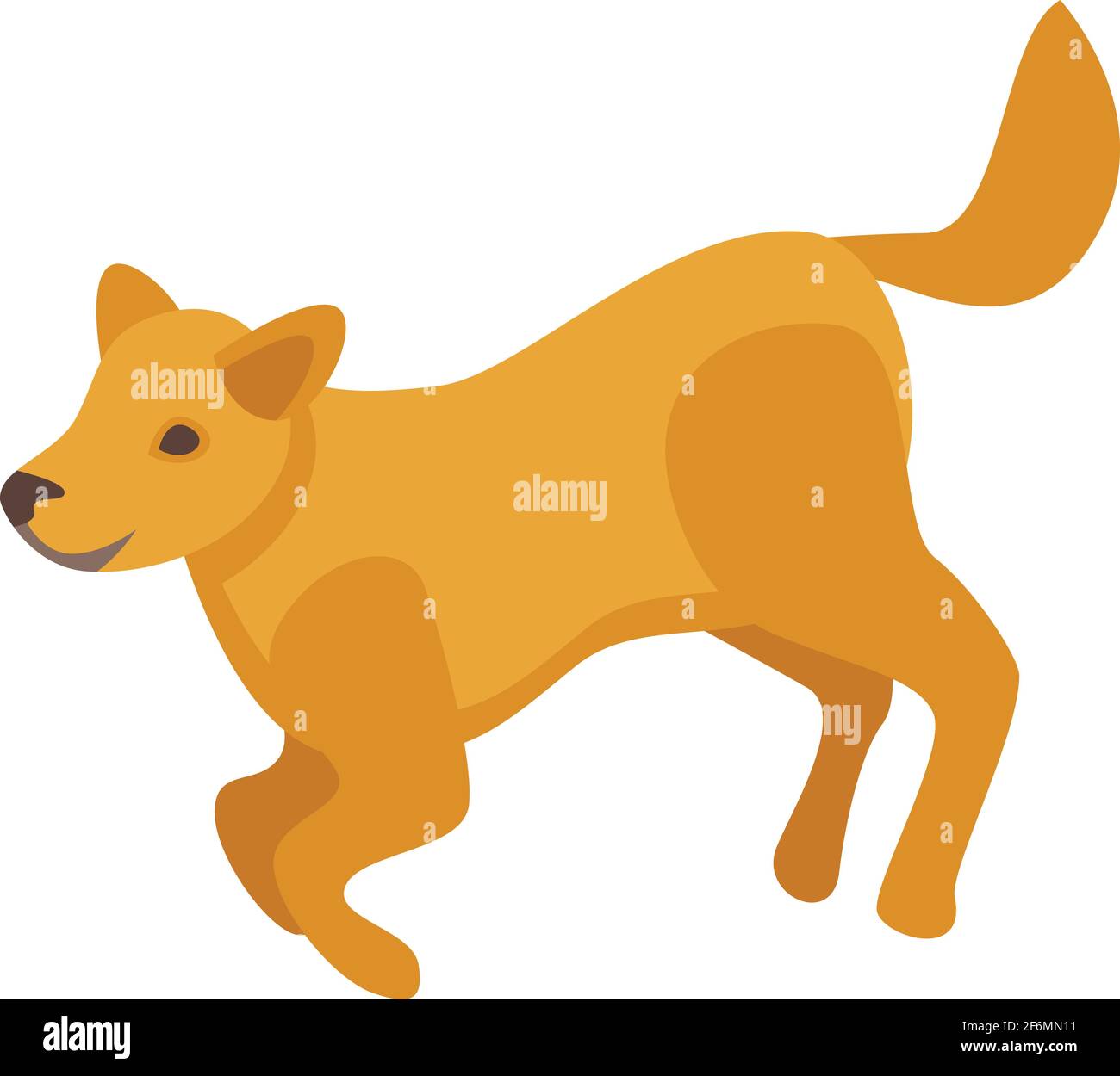 Action playful dog icon. Isometric of Action playful dog vector icon ...