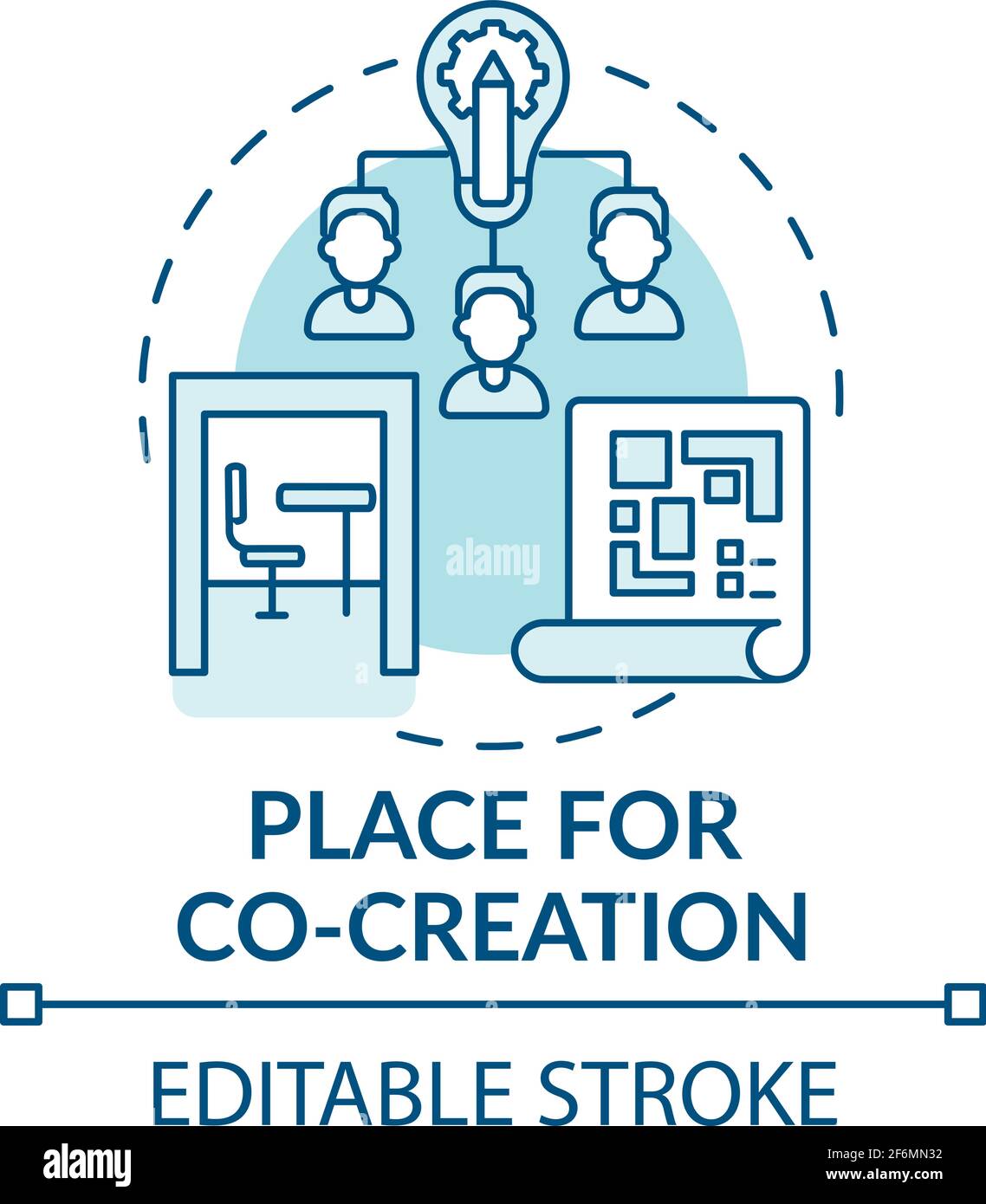 Place for co-creation concept icon Stock Vector Image & Art - Alamy