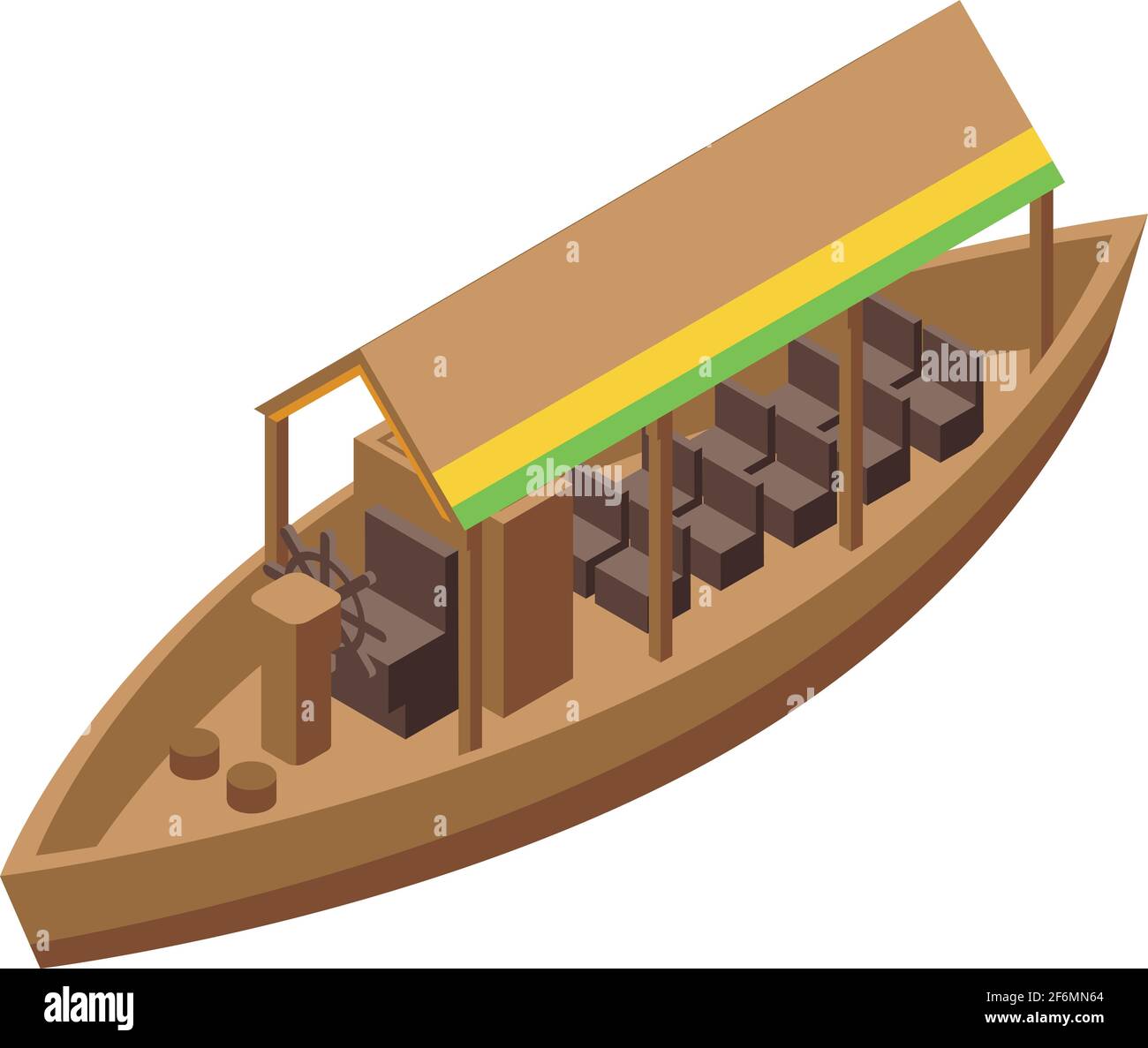 Travel floating market icon. Isometric of Travel floating market vector ...