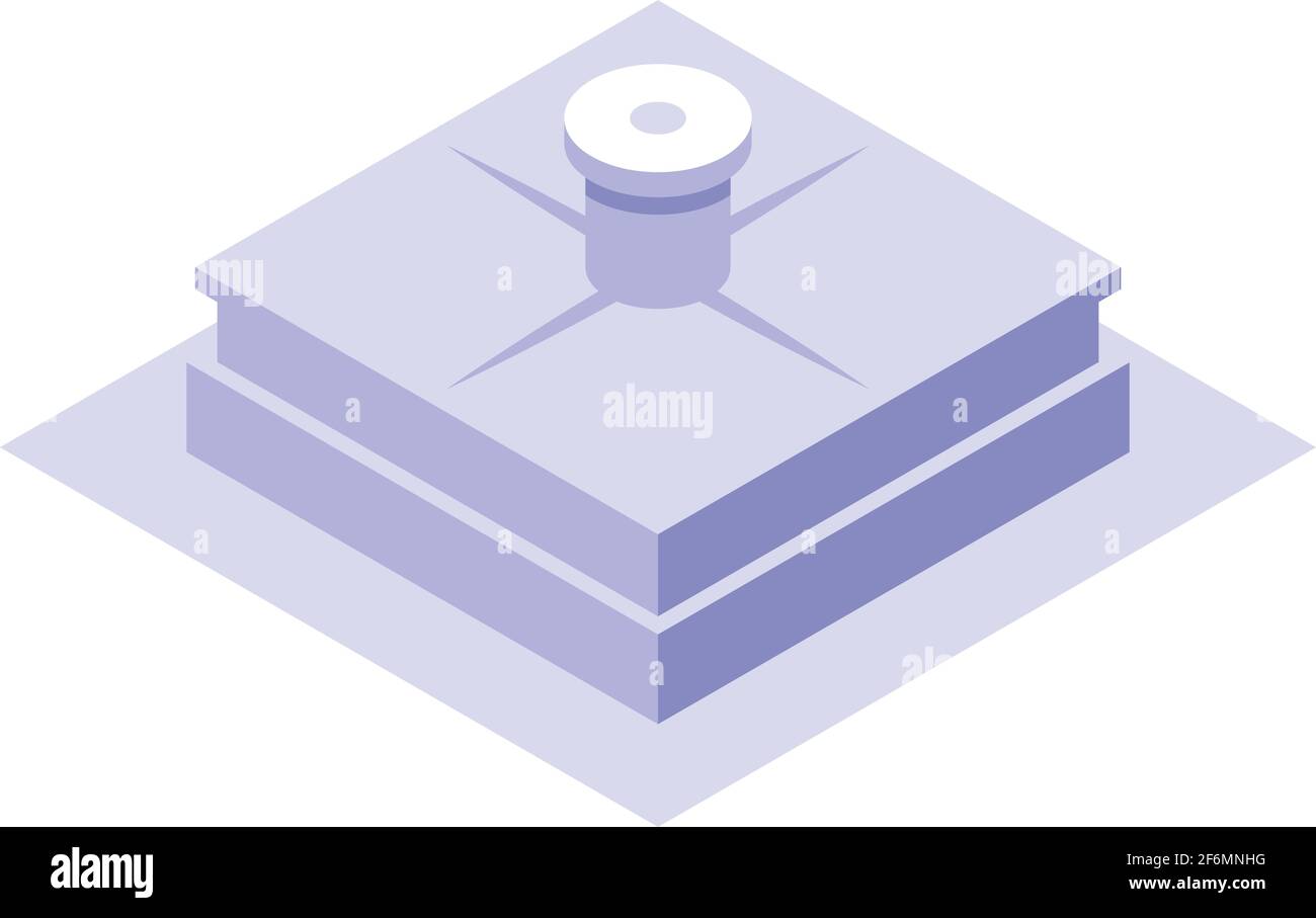 Square manhole icon. Isometric of Square manhole vector icon for web ...
