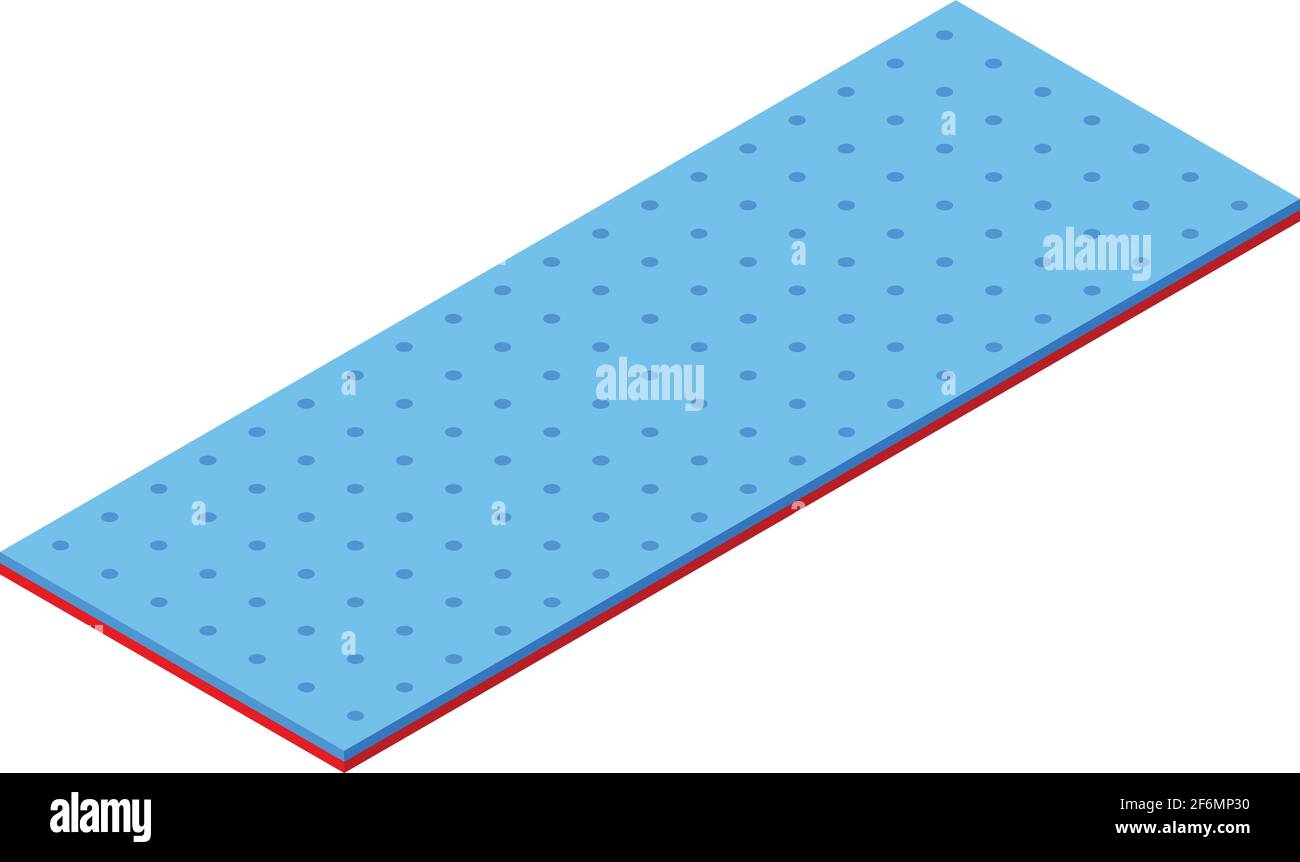 Pilates mat icon. Isometric of Pilates mat vector icon for web design ...