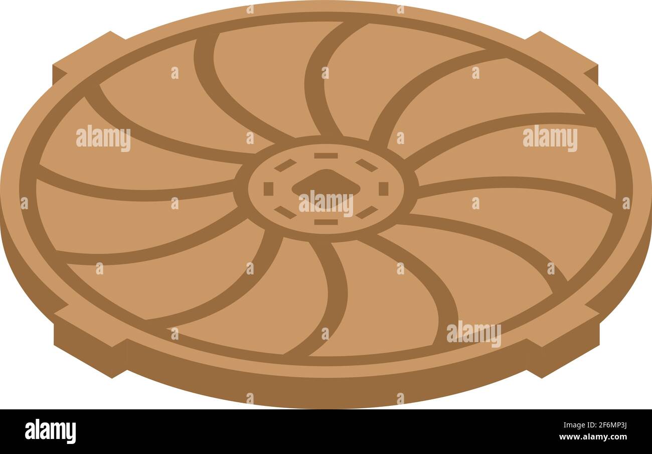 Spiral manhole icon. Isometric of Spiral manhole vector icon for web ...