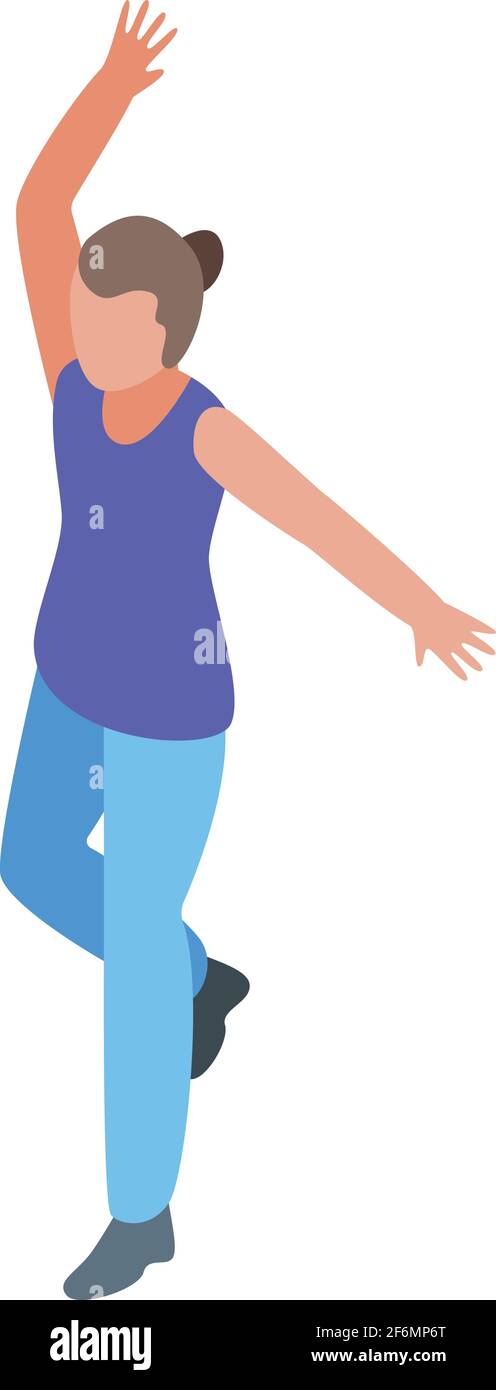 Pilates hand exercise icon. Isometric of Pilates hand exercise vector ...