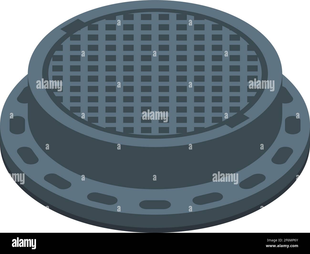 Factory manhole icon. Isometric of Factory manhole vector icon for web ...